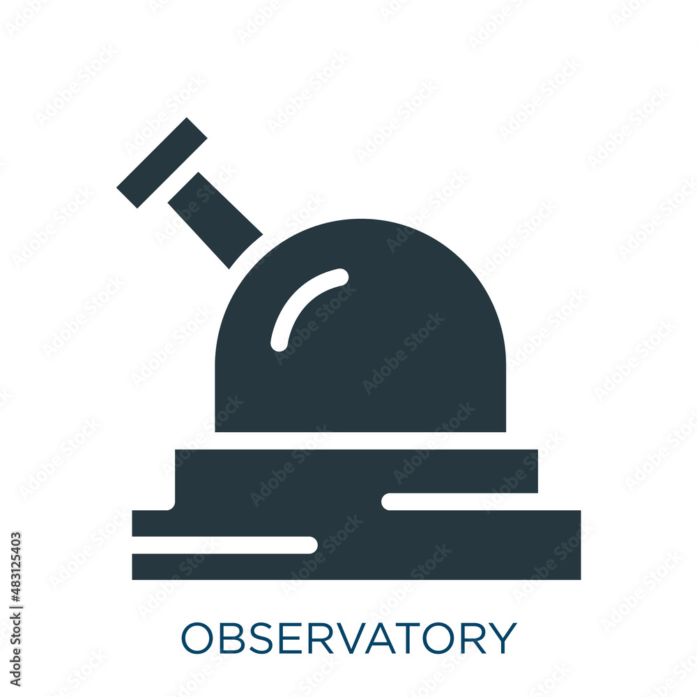 observatory vector icon. observatory, space, astronaut filled icons ...