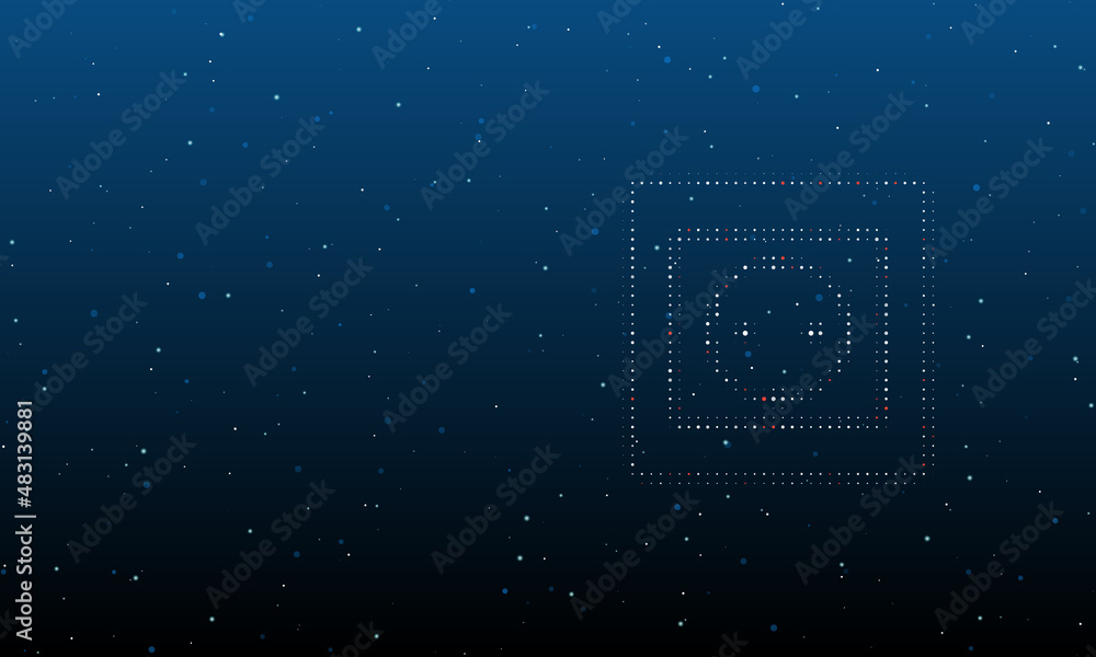 On the right is the power socket symbol filled with white dots ...