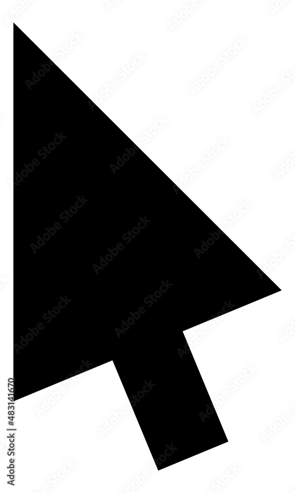 Black arrow cursor. Classic mouse pointer icon Stock Vector | Adobe Stock