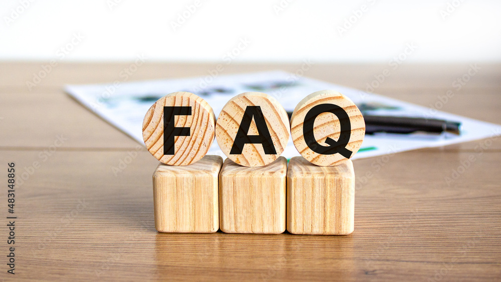 FAQ frequently asked questions symbol. Concept words FAQ frequently ...