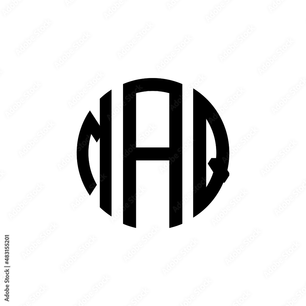 MAQ letter logo design. MAQ modern letter logo with black background ...