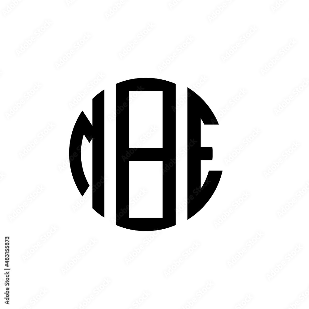 Vecteur Stock MBE letter logo design. MBE modern letter logo with black ...
