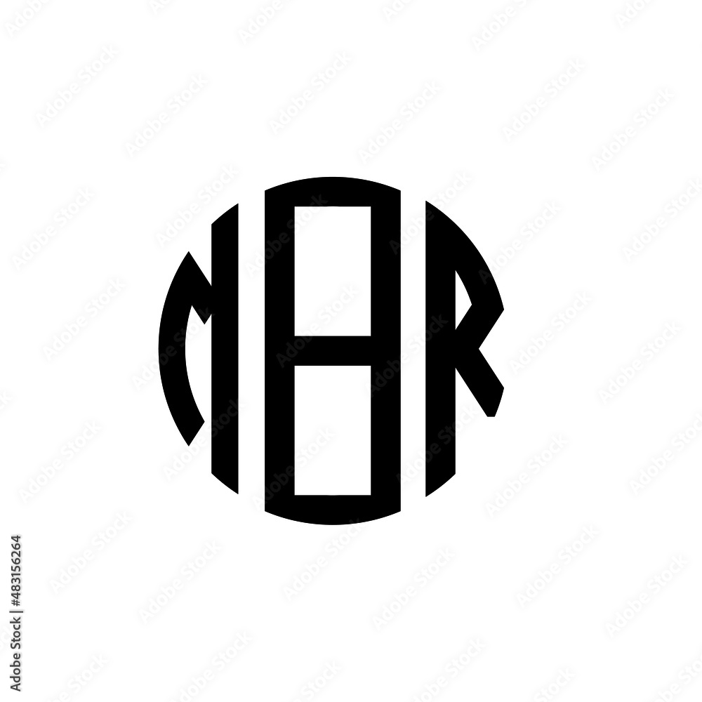 MBR letter logo design. MBR modern letter logo with black background ...