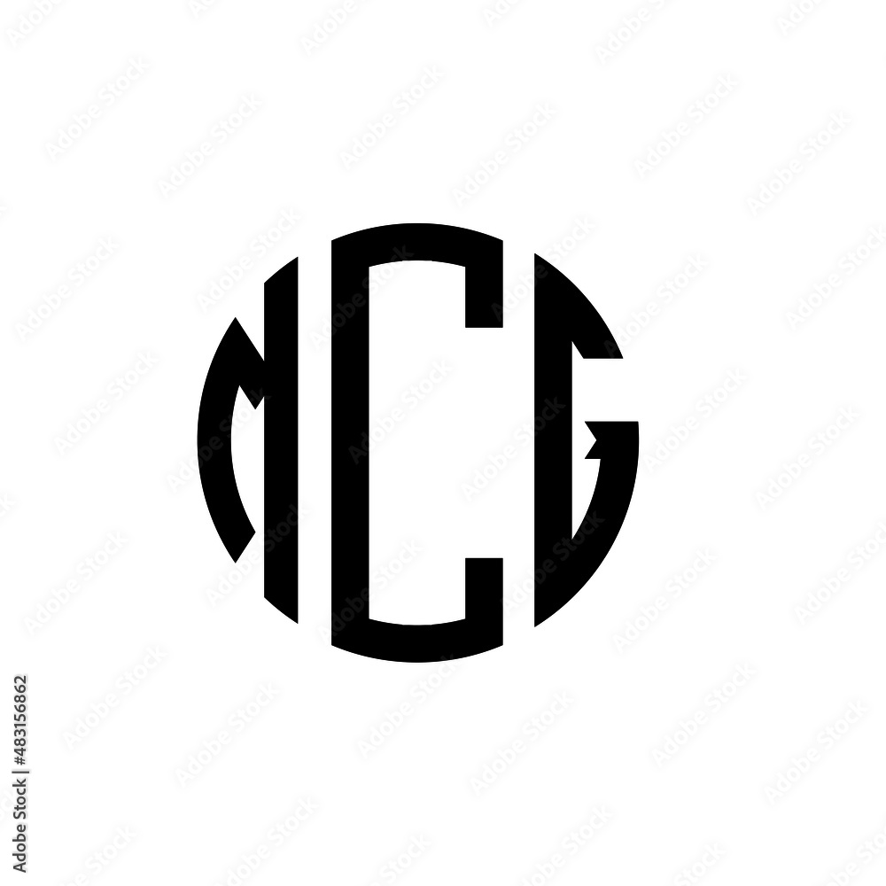 MCG letter logo design. MCG modern letter logo with black background ...