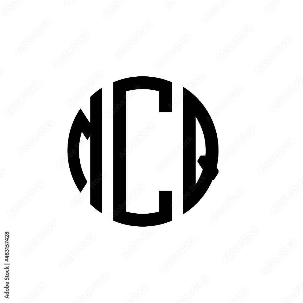 MCQ letter logo design. MCQ modern letter logo with black background ...