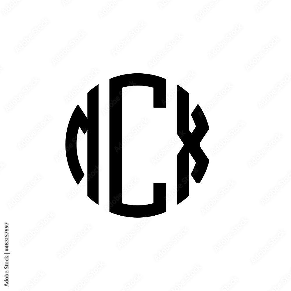 MCX letter logo design. MCX modern letter logo with black background ...