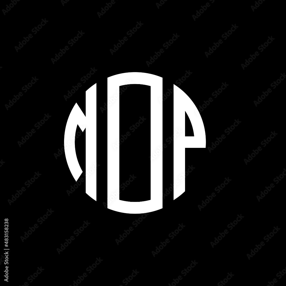 MDP letter logo design. MDP modern letter logo with black background ...