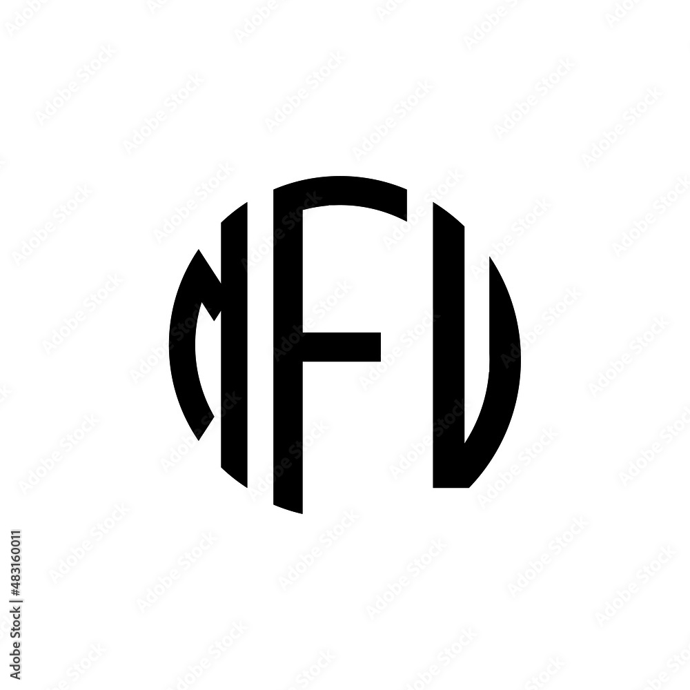 MFU letter logo design. MFU modern letter logo with black background ...