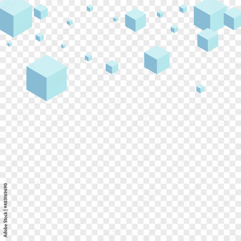 Grey Cubic Background Transparent Vector. Square Shadow Texture. White ...