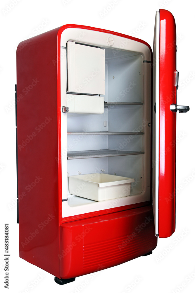 old red fridge Stock Photo | Adobe Stock