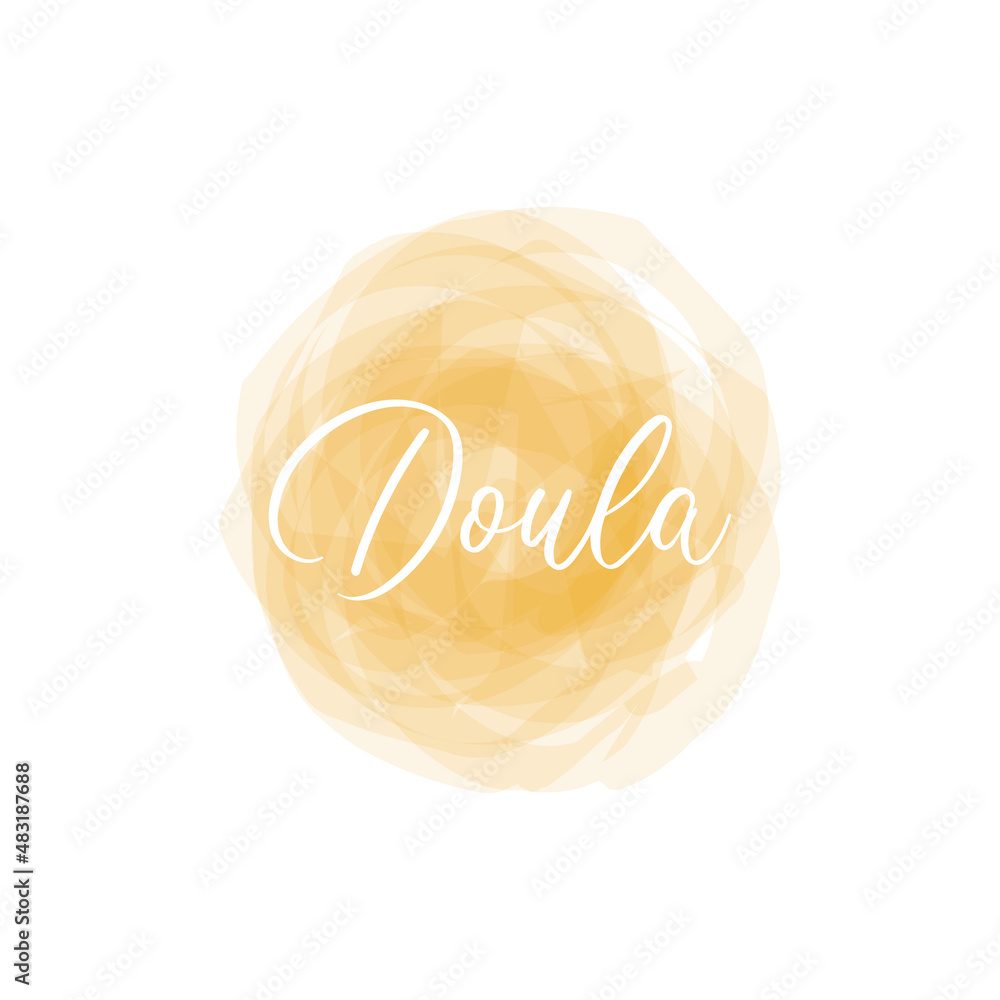Doula logo vectoriel sur le partenaire d'accouchement. Élément de ...