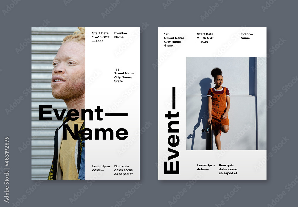 Minimal Poster Designs Stock Template | Adobe Stock