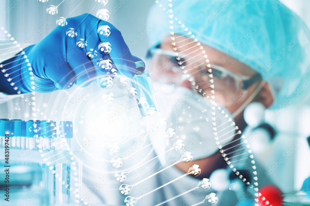 Genetic engineering concept. Testing. pharmacy. Regenerative medicine ...