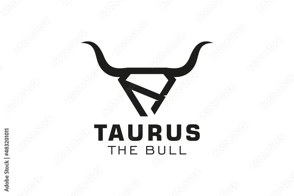 Letter R logo, Bull logo,head bull logo, monogram Logo Design Template ...