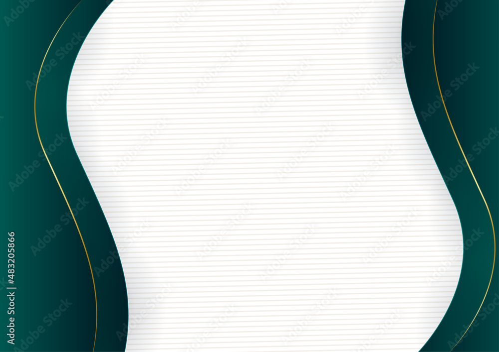 Dark green and gold abstract background modern minimalist for ...