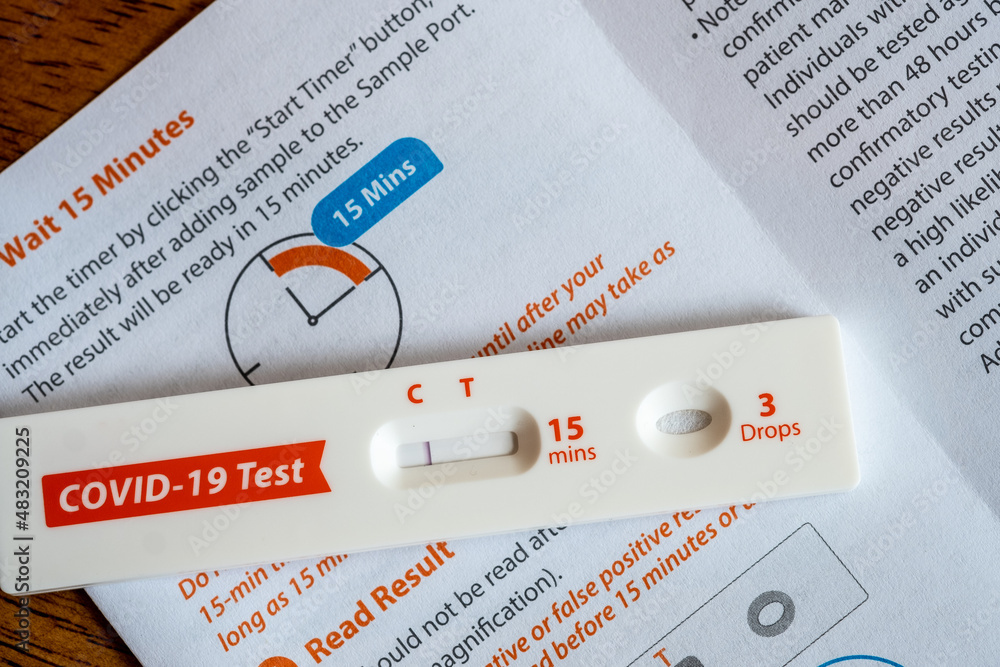 Covid 19 Home Rapid Test Kit with branding removed Showing Negative ...