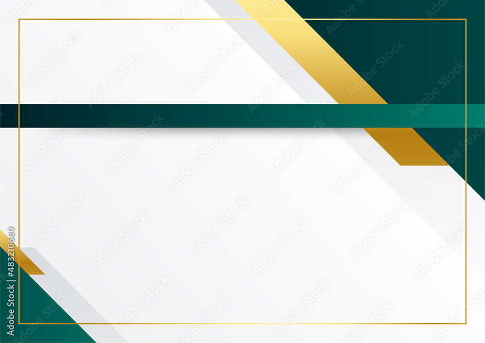 Dark green gold abstract background modern minimalist for certificate ...