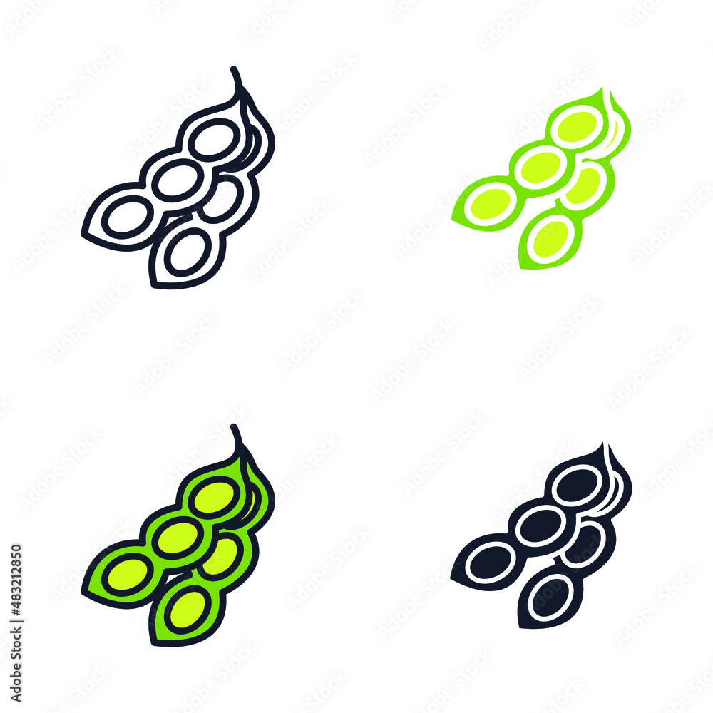 Soya beans icon symbol template for graphic and web design collection ...