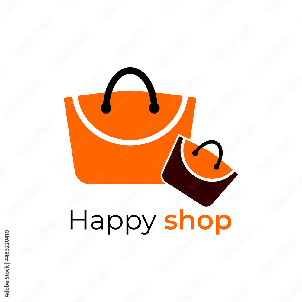 Shopping Bag Store Logo Vector Icon Illustration Stock Vector | Adobe Stock