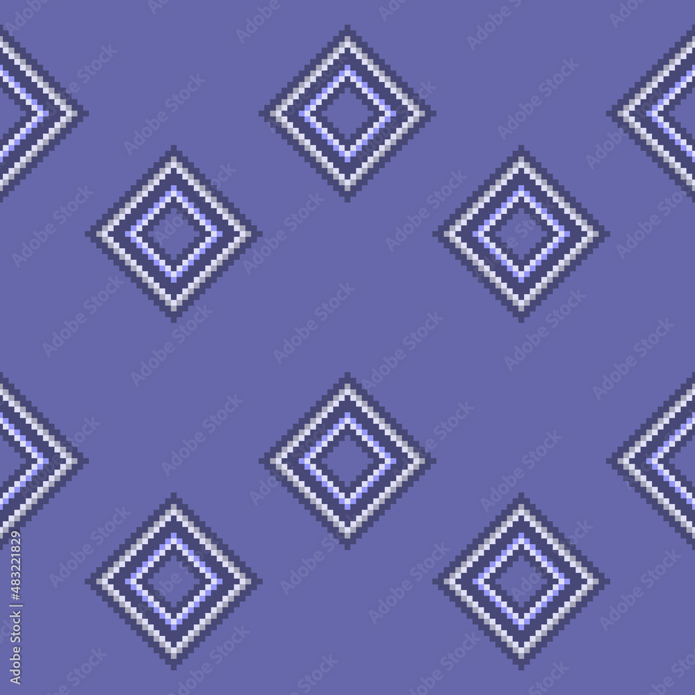 Vector abstract seamless pattern. Concept geometric, pixels old games ...