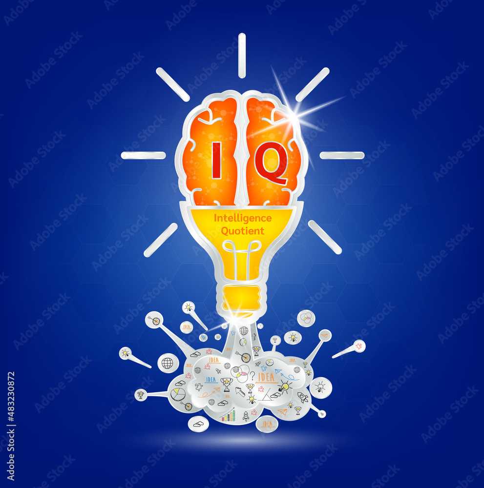 IQ Emotional intelligence. Heart and brain on balance scale symbol ...