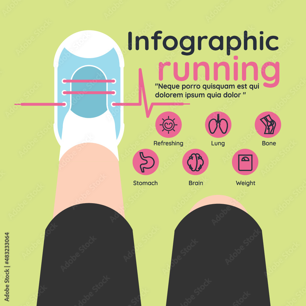 Proper running form and sports ergonomics infographic Stock Vector ...