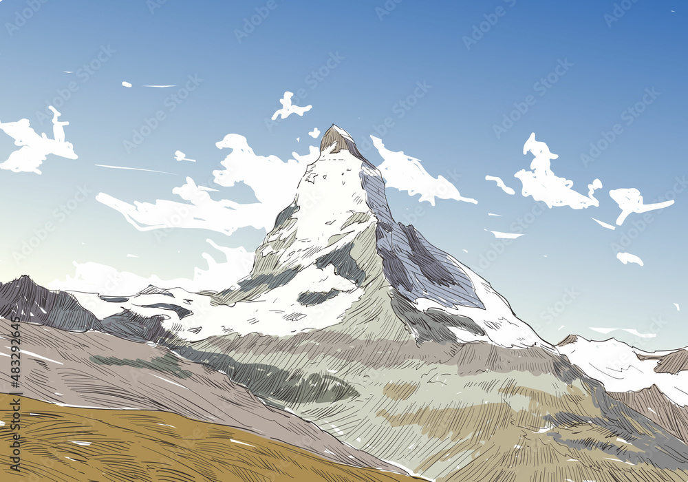 Matterhorn Mountain Vector