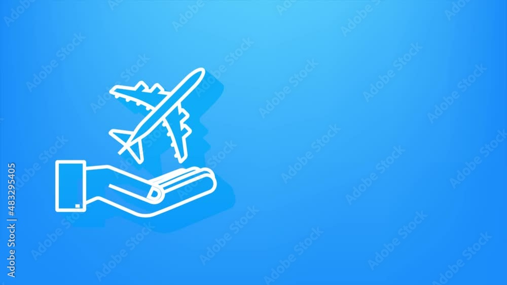Airplane hand icon, great design for any purposes. Hand drawn paper ...
