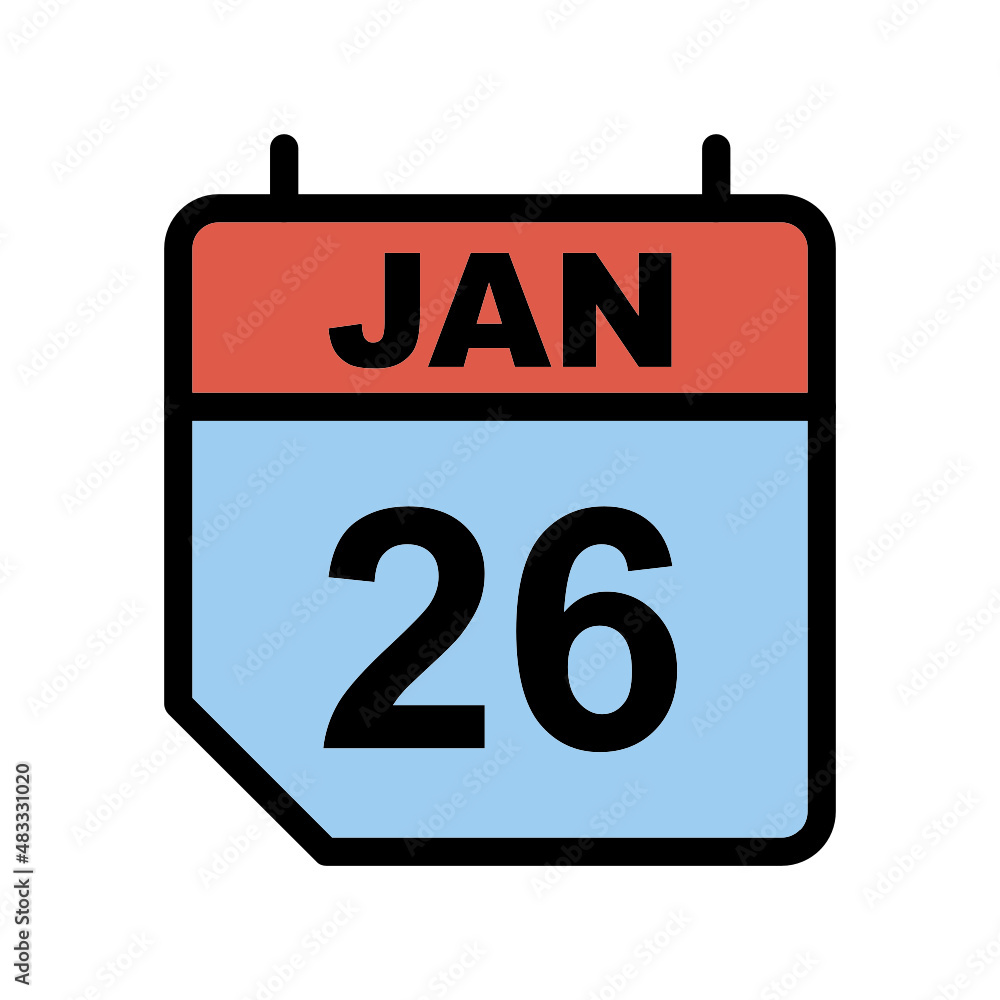 26 January Icons Stock Vector | Adobe Stock