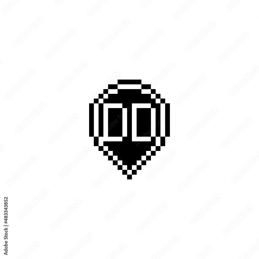 DD pixel art initial logo Stock Vector | Adobe Stock