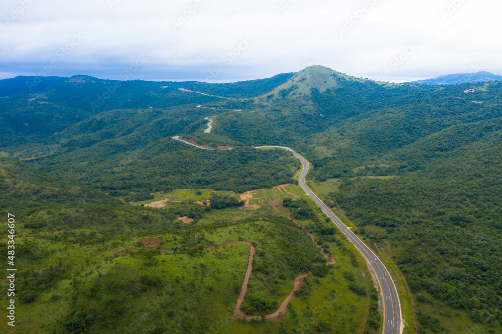 Drone view from the Panorama Route near Graskop. South Africa's most ...