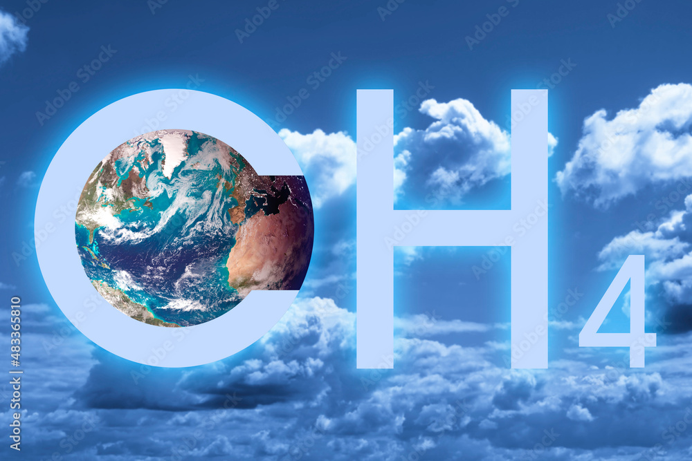 CH4 gas methane emissions are the second-largest cause of global ...