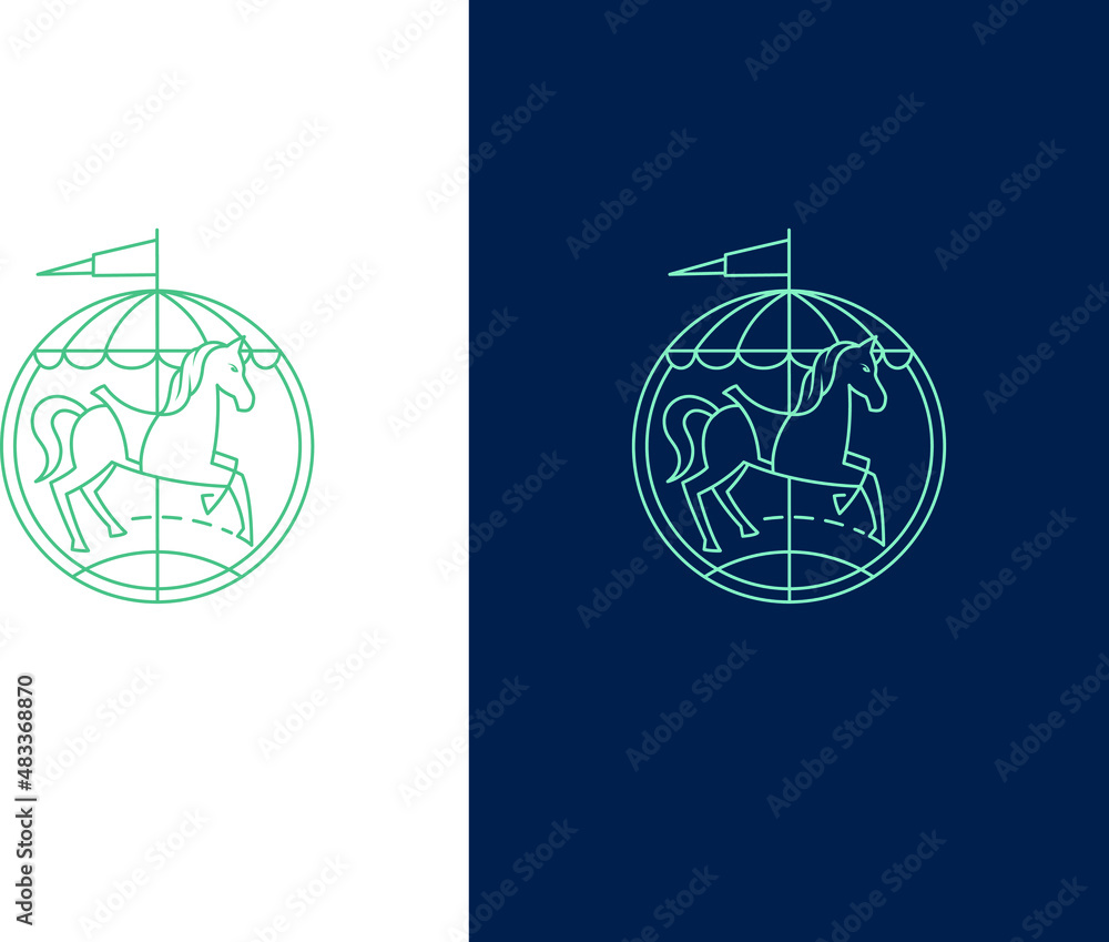 logo design for a carousel manufacturing company Stock Vector | Adobe Stock