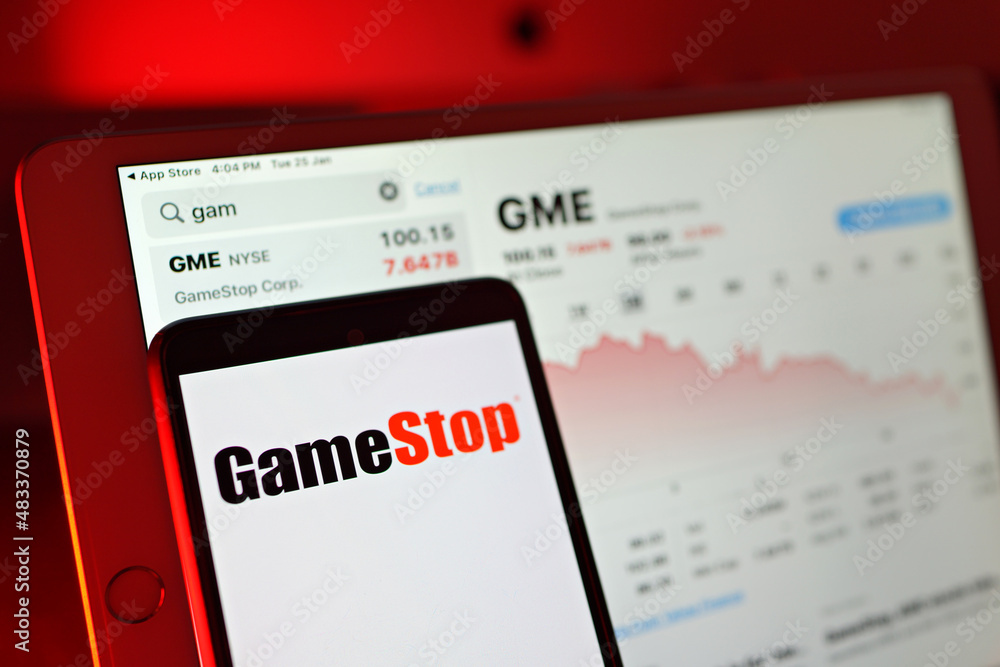Fotka „Penang, Malaysia - 25 JAN 2022: GameStop Corp stock index and ...