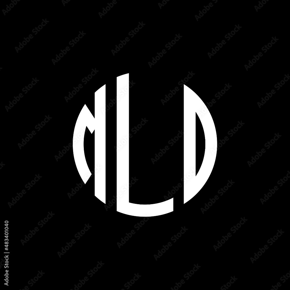 MLO letter logo design. MLO modern letter logo with black background ...