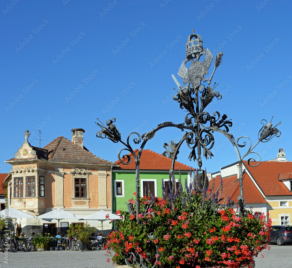 Hauptplatz in der Altstadt von Rust am Neusiedler See Stock Photo ...
