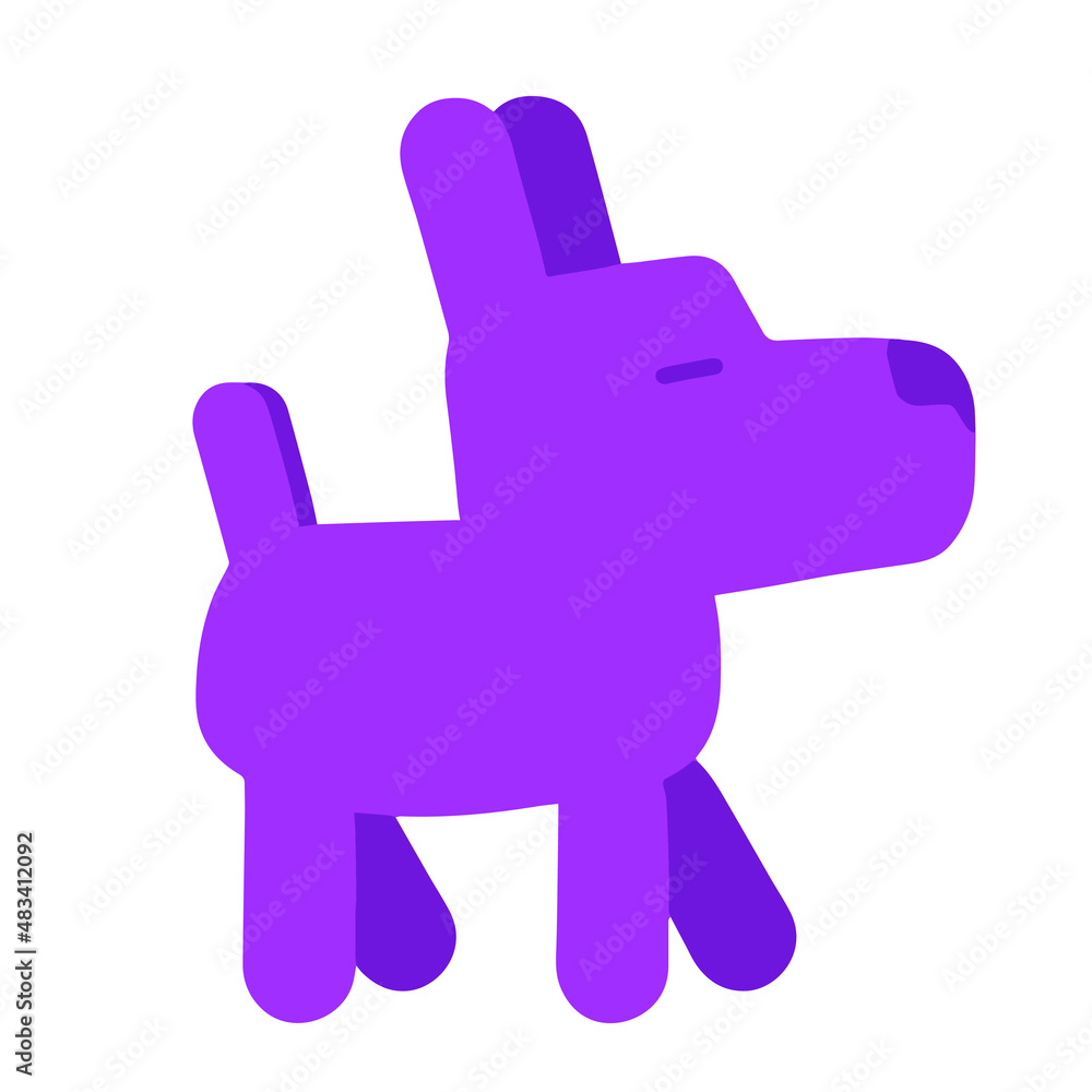 A cartoon-style dog character. Cartoon Vector Illustration Of The Icon ...