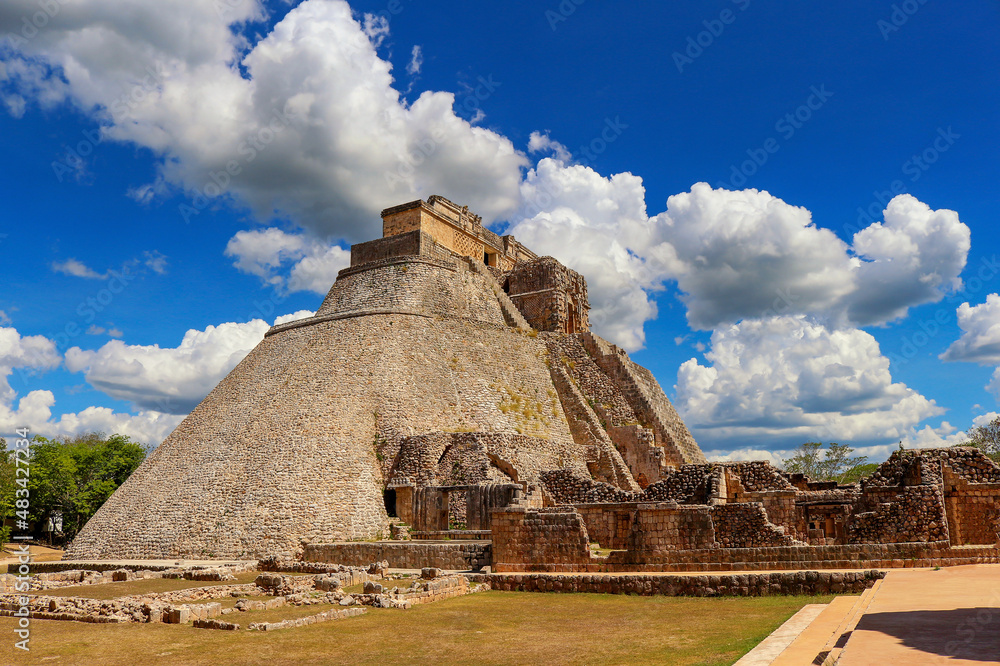 Mayan pyramid called the house of the fortune teller in the ...