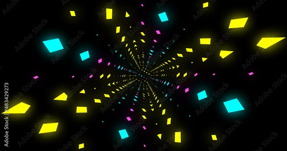 Looped 4k animation. Abstract geometry virtual background. Ideal ...