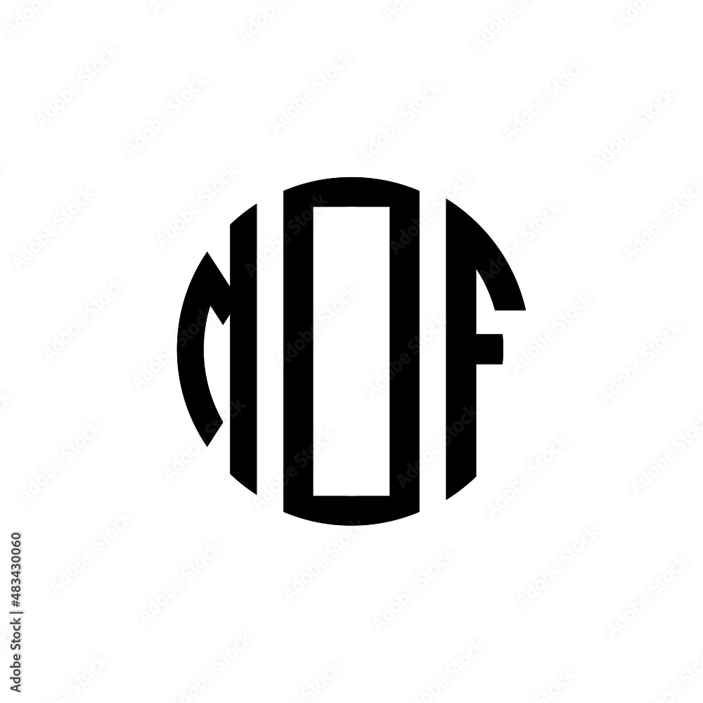 Vecteur Stock MOF letter logo design. MOF modern letter logo with black ...