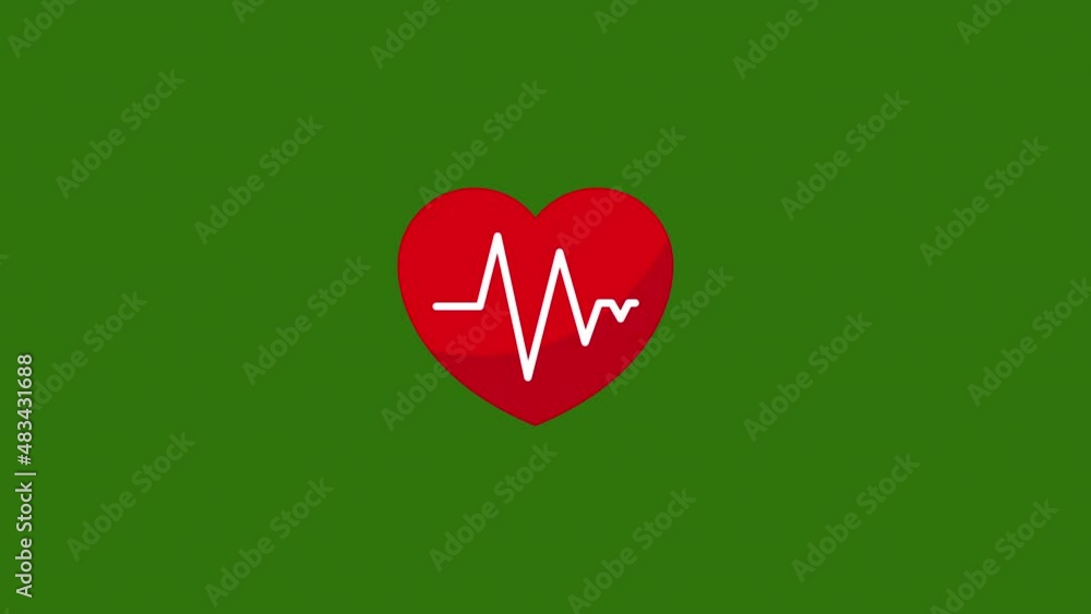 Red heart with ekg animation concept. Morph Effect.cool effect.morph ...
