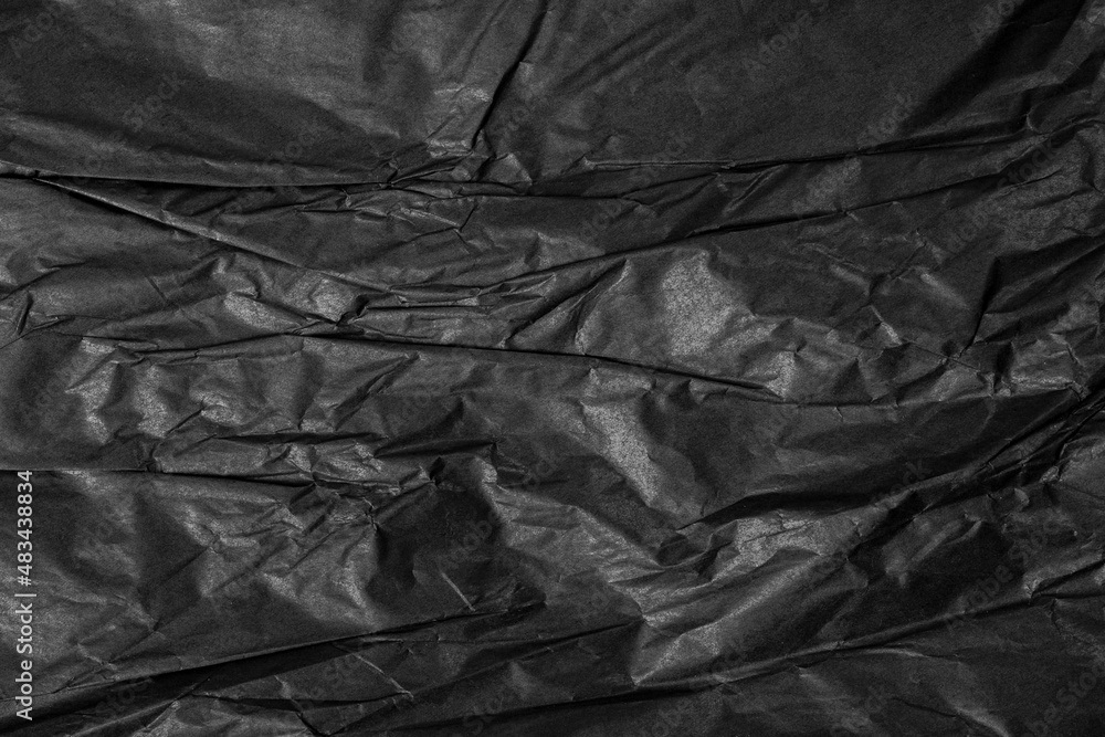 Texture of black crumpled paper. Stock Photo | Adobe Stock