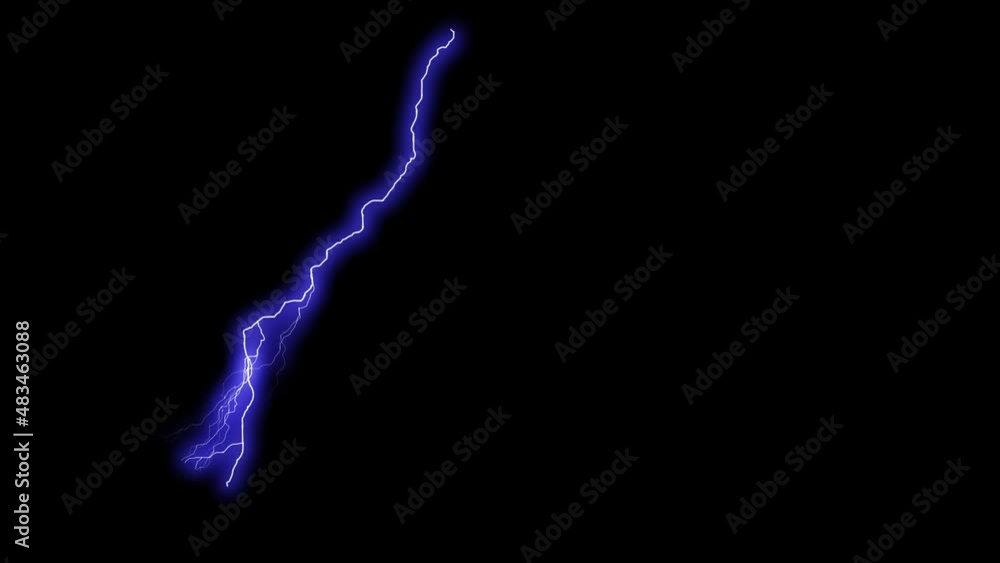 Lightning Strikes On black Screen Background 4K - Stunning Lightning In ...