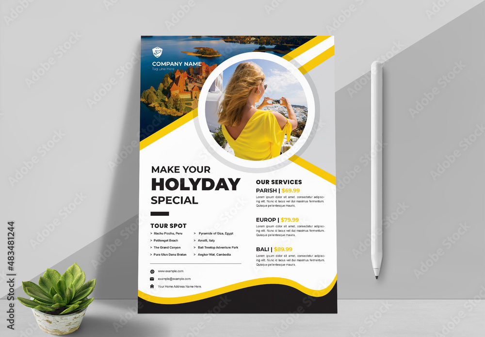 Holiday Flyer Design Stock Template | Adobe Stock
