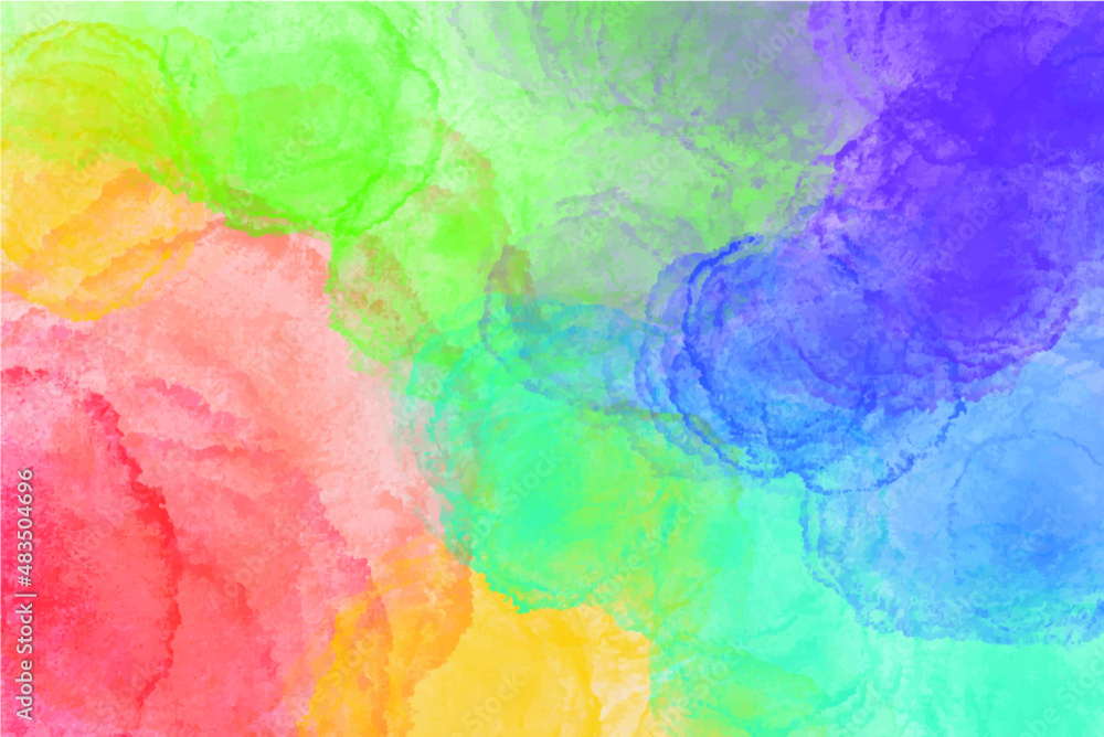Colorful watercolor rainbow background Stock Vector | Adobe Stock