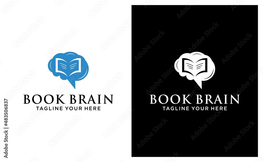 Brain and open book, intellect development, smart thinking, fast ...