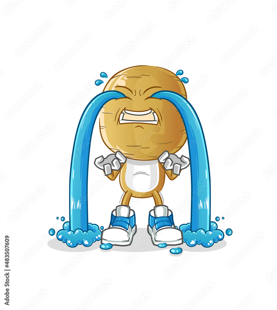 potato head cartoon crying illustration. character vector Stock Vector ...