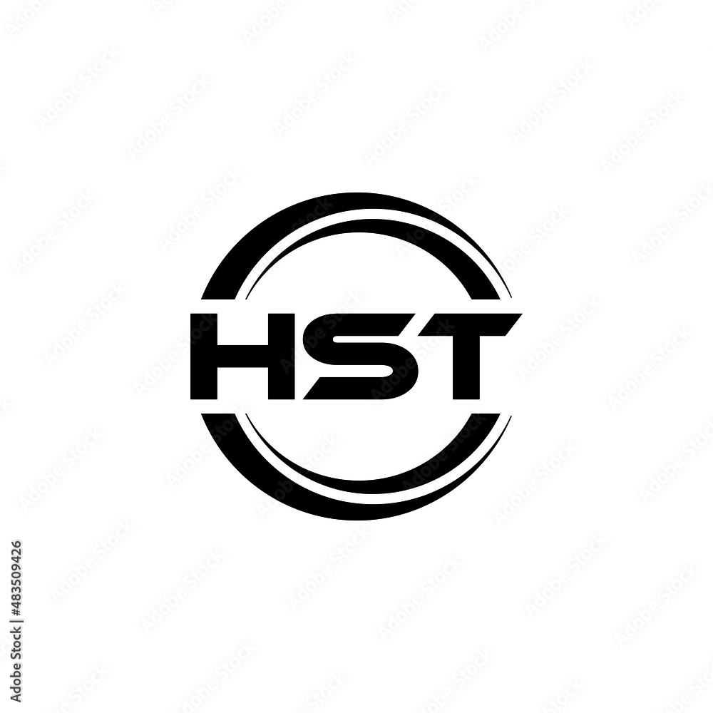 HST letter logo design with white background in illustrator, vector ...