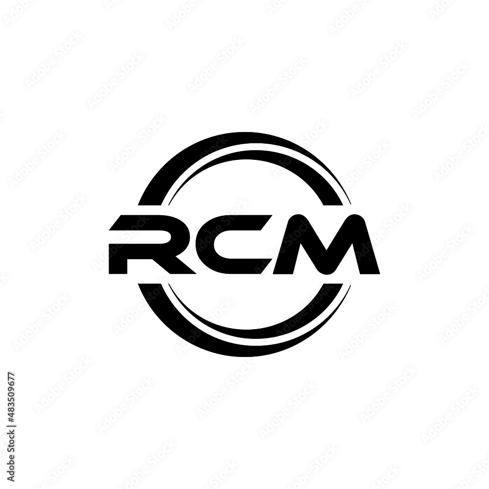 RCM letter logo design with white background in illustrator, vector ...