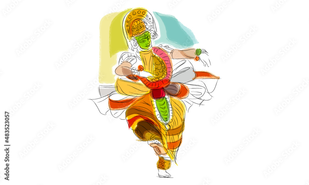 This is the traditional art forms in the Kerala 'Ottamthullal' temple ...